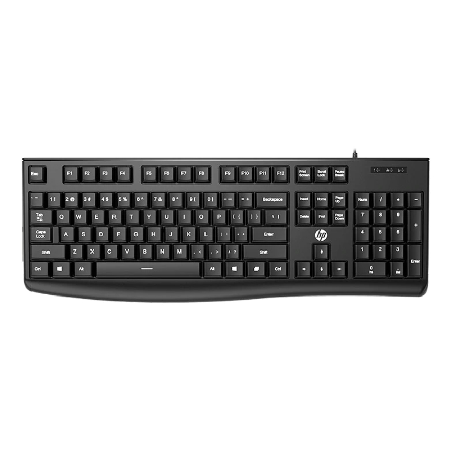 HP K200 WIRED USB 104 KEY ERGONOMIC KEYBOARD WITH COMFORTABLE DESIGN ...