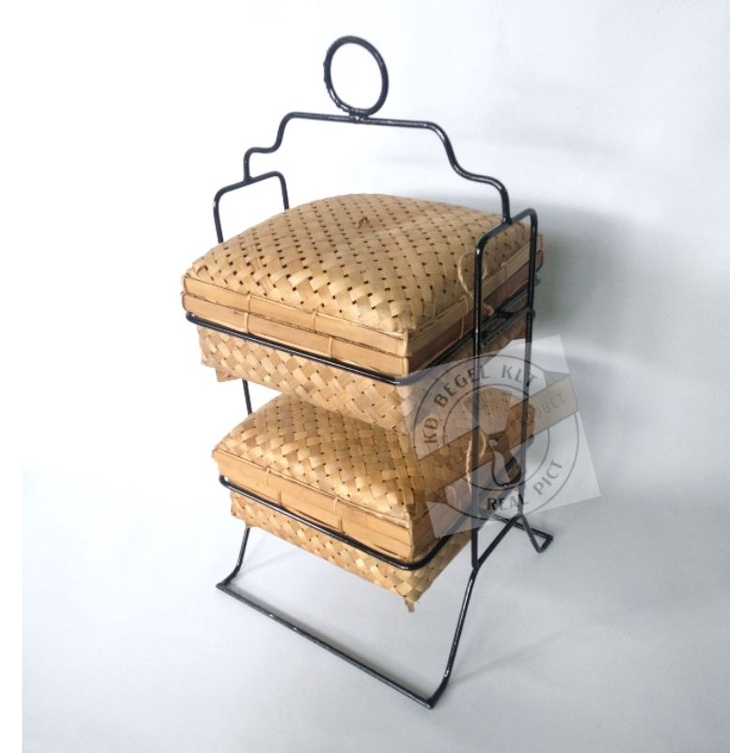 2 stacked SQUARE Onion Rack / Minimalist Kitchen Spice Rack / Unique ...