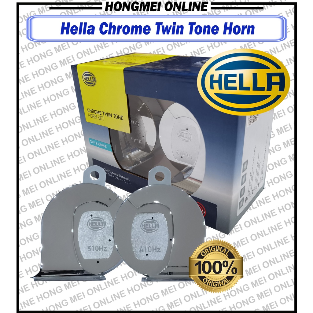 100% ORIGINAL HELLA Chrome Twin Tone Horn (2 PCS) | Shopee Malaysia