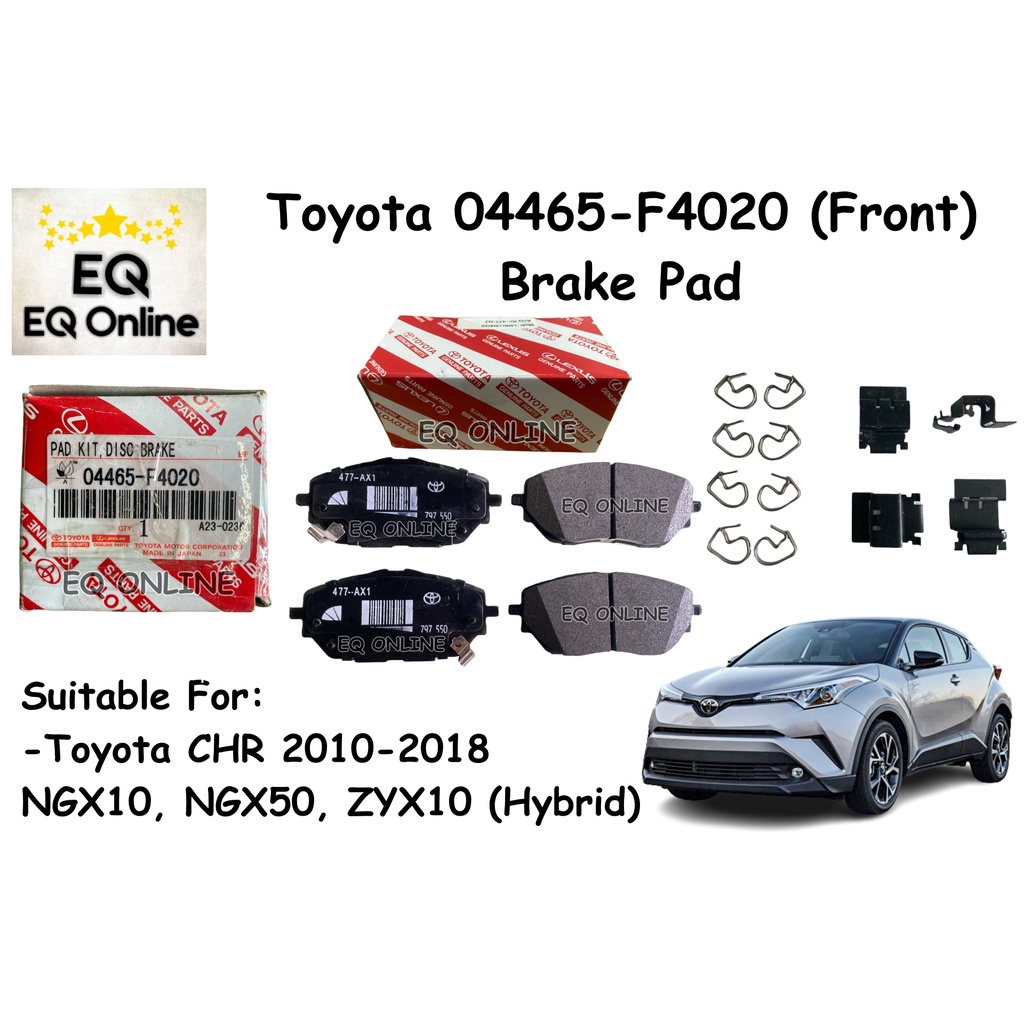 Toyota CHR C-HR NGX10, NGX50, ZYX10 (Hybrid) Front Brake Pad (Genuine ...