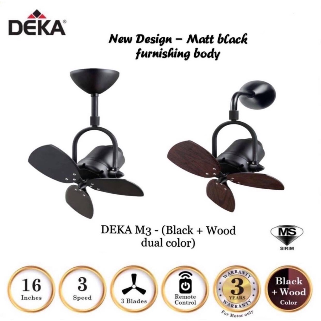 DEKA FAN M3 WALL/CEILING REMOTE FAN (16INCH) | Shopee Malaysia
