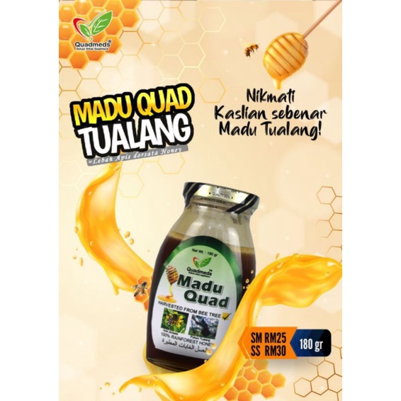 [READY STOCK] MADU TUALANG ASLI QUADMEDS ISIAN 180G (MQ180) | Shopee ...