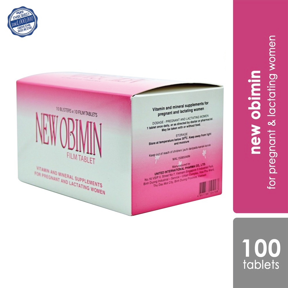 New Obimin Multivitamins 100s | Pregnancy Care | Shopee Malaysia