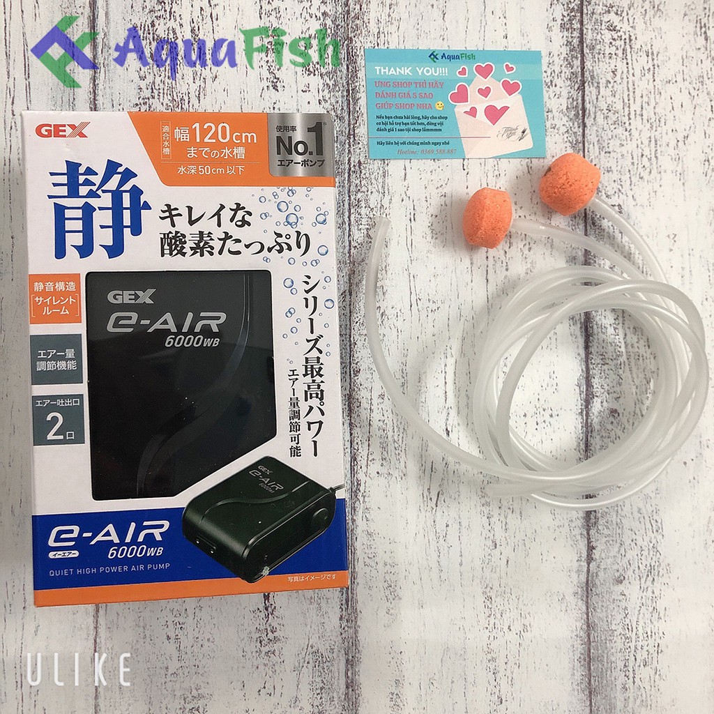 Gex E - AIR 6000WB (quiet aerator with 2 nozzles) (free 2 sets of effervescent wires) | Shopee ...