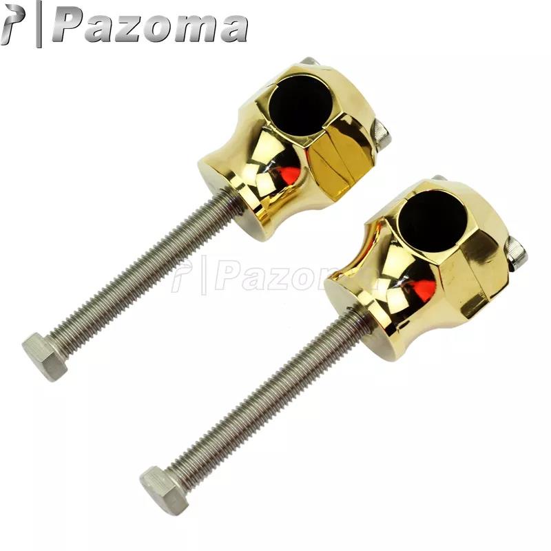 1" 25mm Motorcycle Brass Handlebar Riser Clamp For Harley Suzuki Honda ...