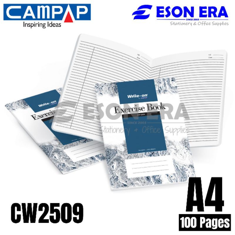 [A4 100P] Campap Write-On A4 Exercise Book 70gsm 100pages CW2509 ...
