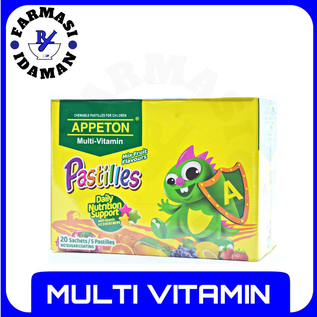 APPETON Multi-Vitamin Pastilles - (1Box - 20x5') Chewable Multi-Vitamin ...