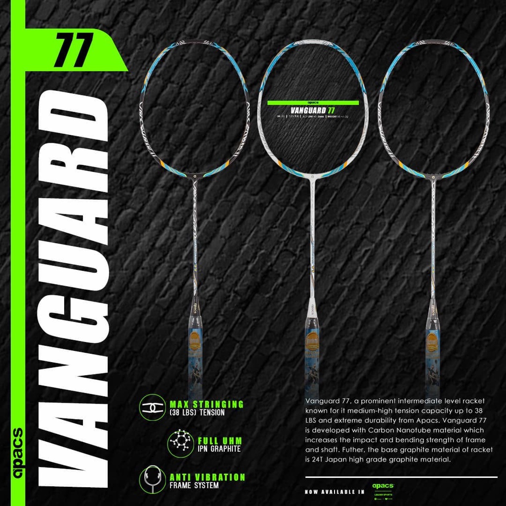 APACS BADMINTON RACKET VANGUARD 77 | Shopee Malaysia