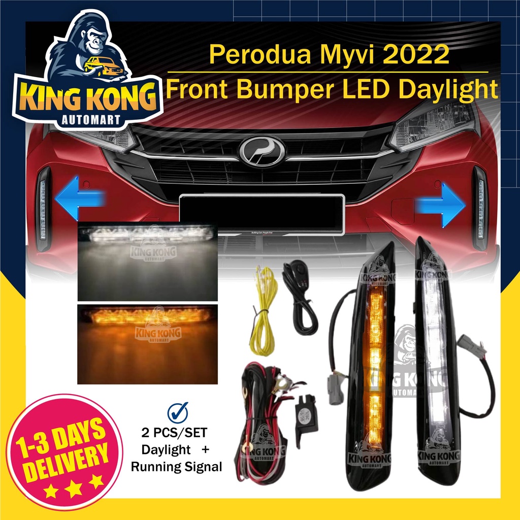 PERODUA MYVI 2022 MYVI NEW OEM FRONT BUMPER LED DAYLIGHT LED DAYTIME ...