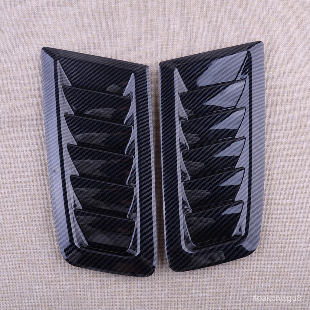 1 Pair Black Carbon Fiber Style ABS Car Engine Bonnet Hood Air Vent ...