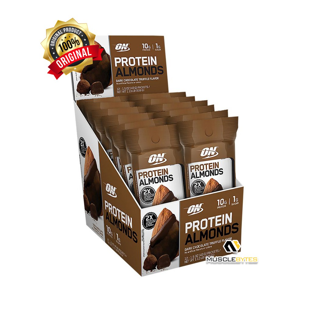 Optimum Nutrition - Protein Almonds [1 Box / 12 Pack] [Protein Snack ...