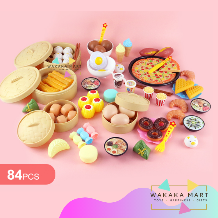 84 PCS Dim Sum Toy Chinese Food Western Food Fast Food Toy Dimsum ...