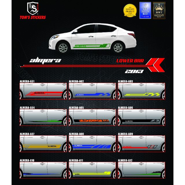 🔥Nissan Almera Lower Bar Stickers🔥 | Shopee Malaysia