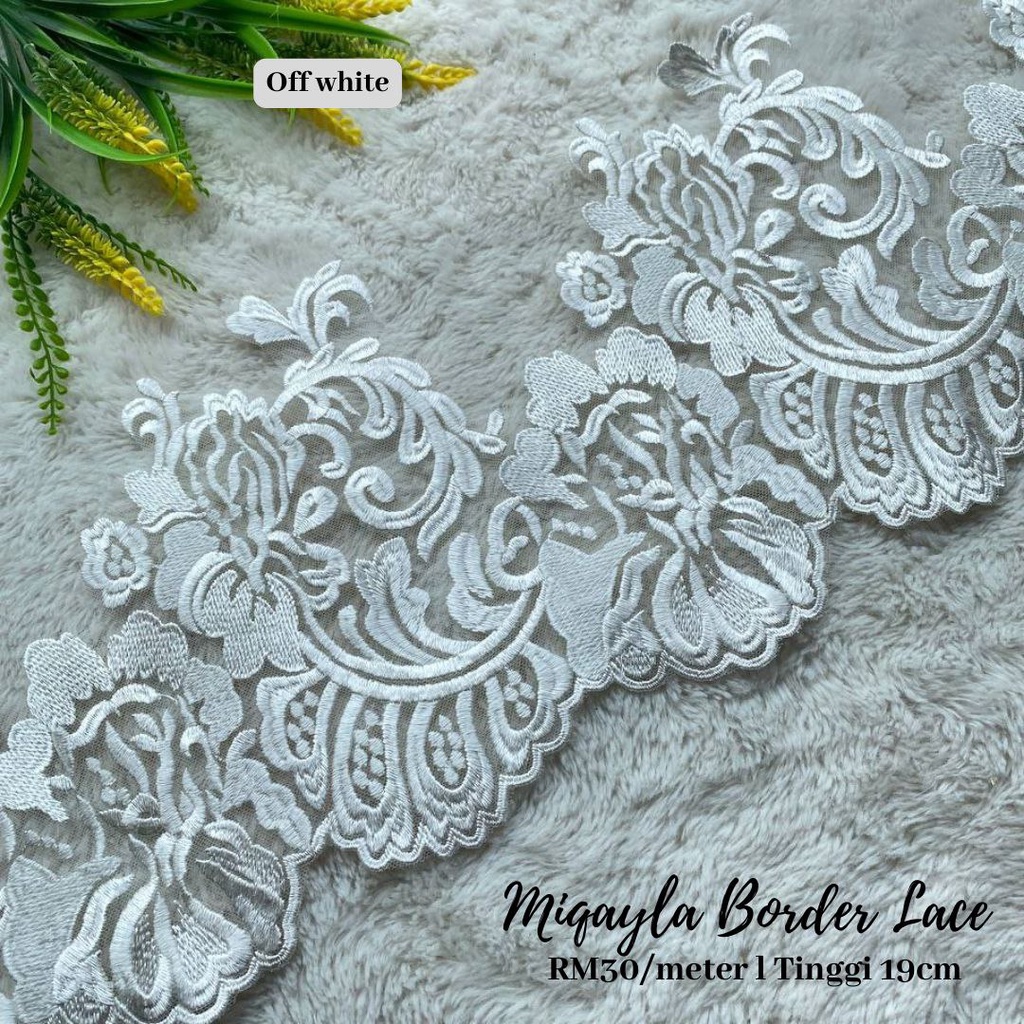 Border lace design baru sesuai untuk semua jenis pakaian miqayla border ...