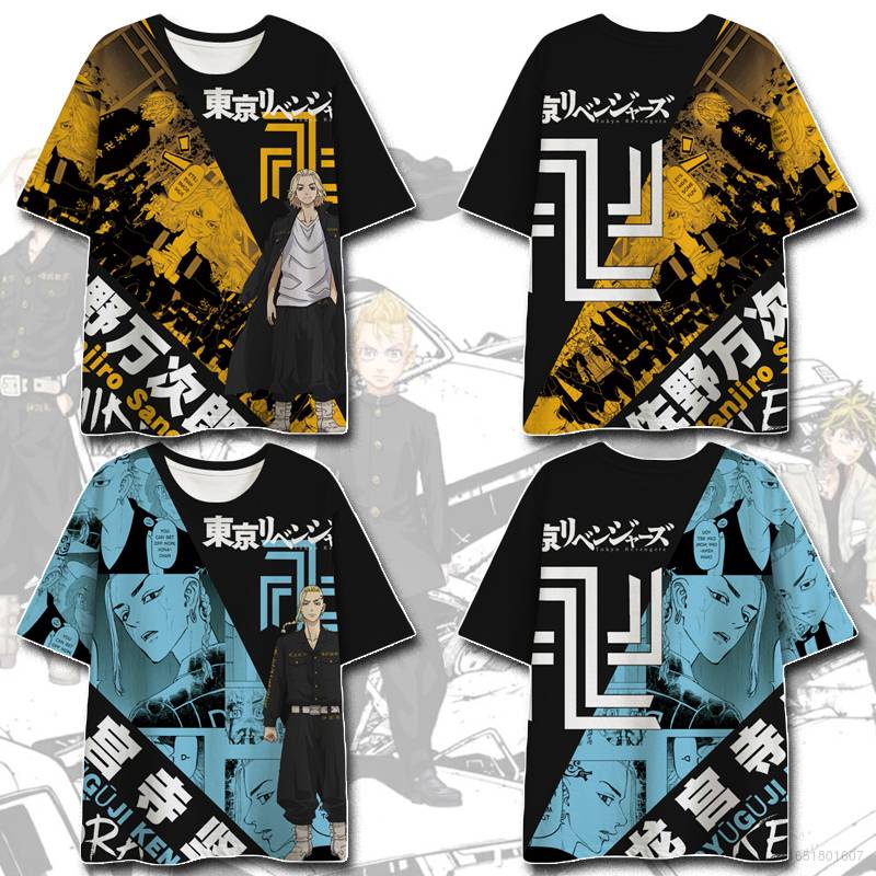 Cute Anime Tokyo Revengers T-shirt Unisex Short Sleeve Top Casual ...