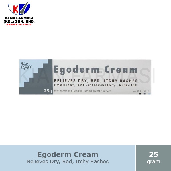 Egoderm Cream 25g (Alternative to corticosteroids for sub-acute skin ...