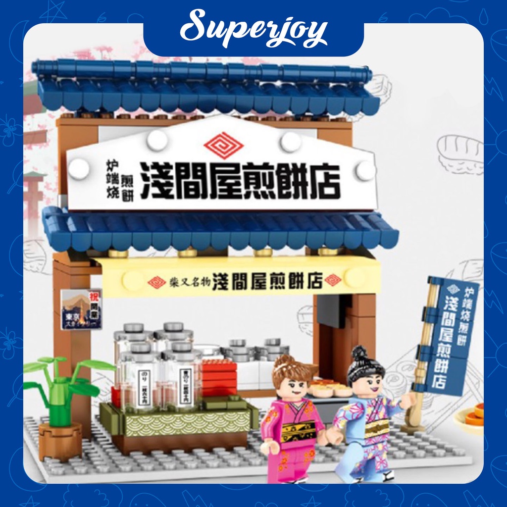 SEMBO Blocks Japan Street Food Stall Series 601074 Pancake Shop City ...