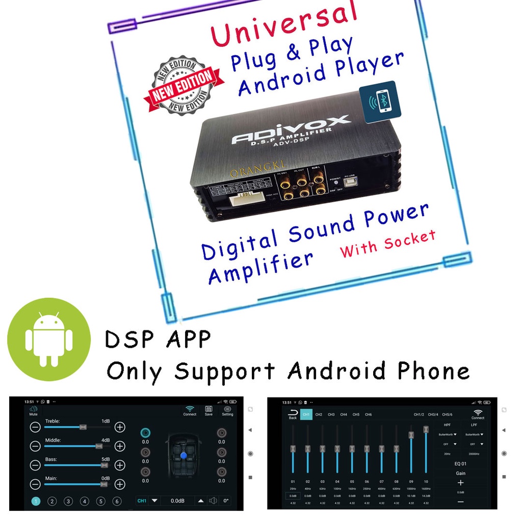 (Power Up 30%) Offer 31 EQ Plug & Play Android Player -ZB 4 channel ...