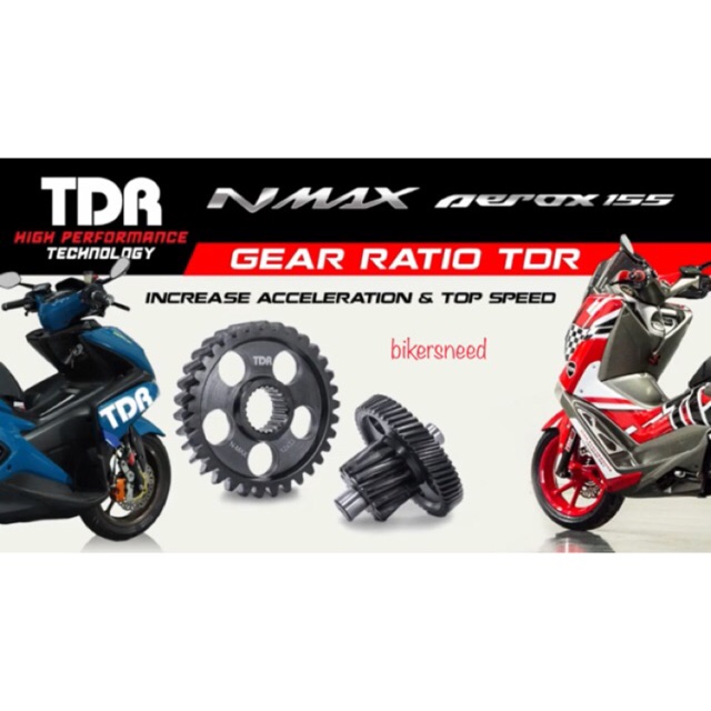 TDR Gear Ratio for Yamaha NMAX 150 / NVX 155 (12x33T or 12x34T ...