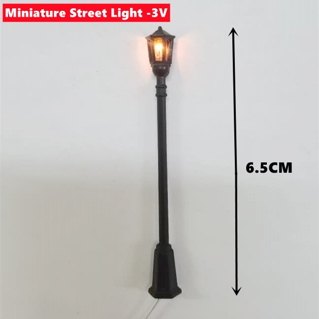 FY 1 Pcs Miniature Diorama LED Street Light Lamp Fairy Garden Home ...
