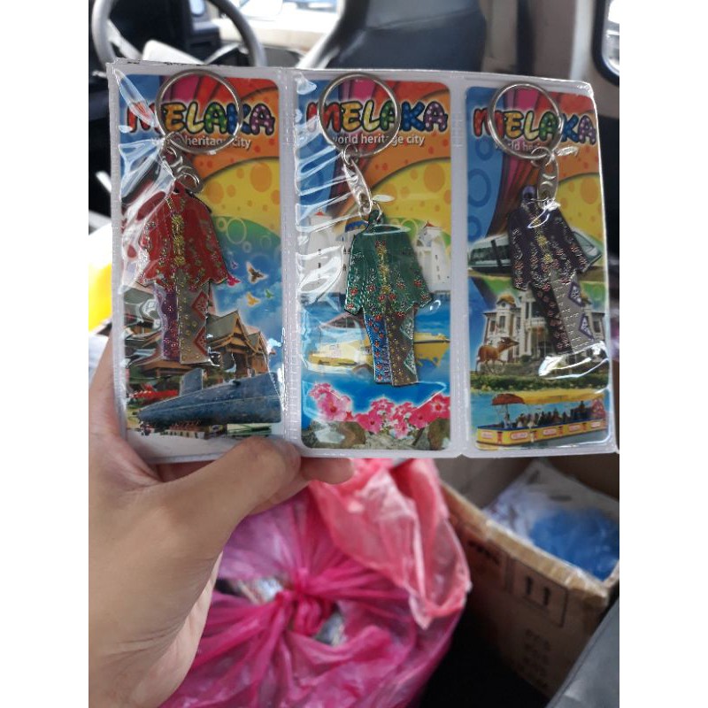 🔥 READY STOCK 🔥 Foil Keychain Design Kebaya Melaka Malaysia Souvenir ...