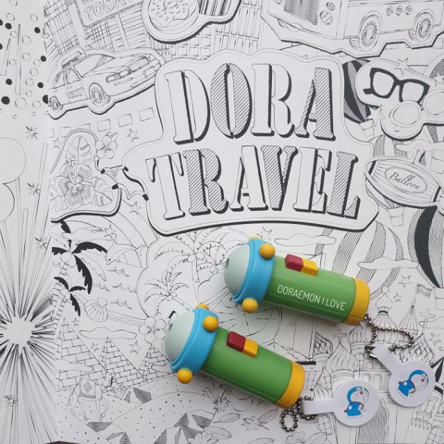 Doraemon Mini Flashlight Gashapon Keychain Has A Push Button To Turn ...