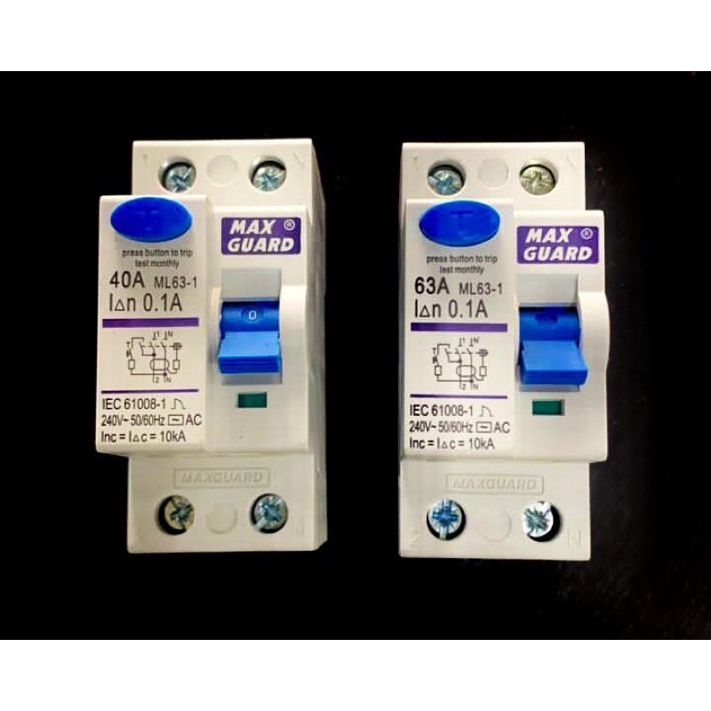 Maxguard / Hager (CE 240B CE 263B) - 40A/0.1A 63A/0.1A 2 Pole Circuit ...