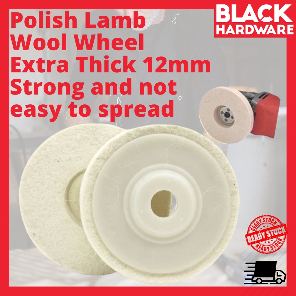 Black Hardware 4" Stainless Steel Lamb Wool Polish Wheel/Polish Disc ...
