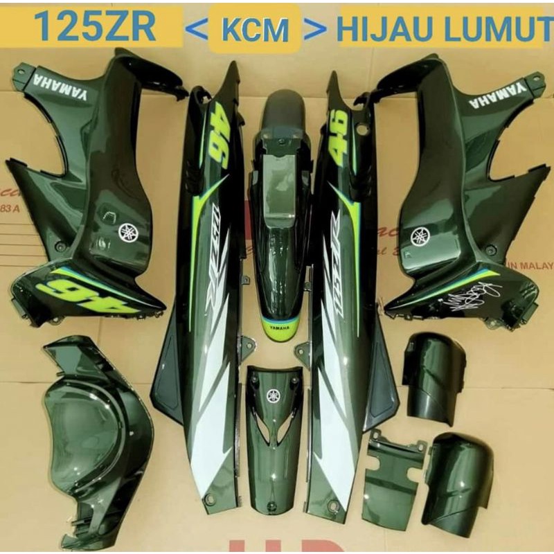spoiler coverset yamaha 125Z / 125ZR 46 LUMUT GREEN HIJAU kosong dan ...
