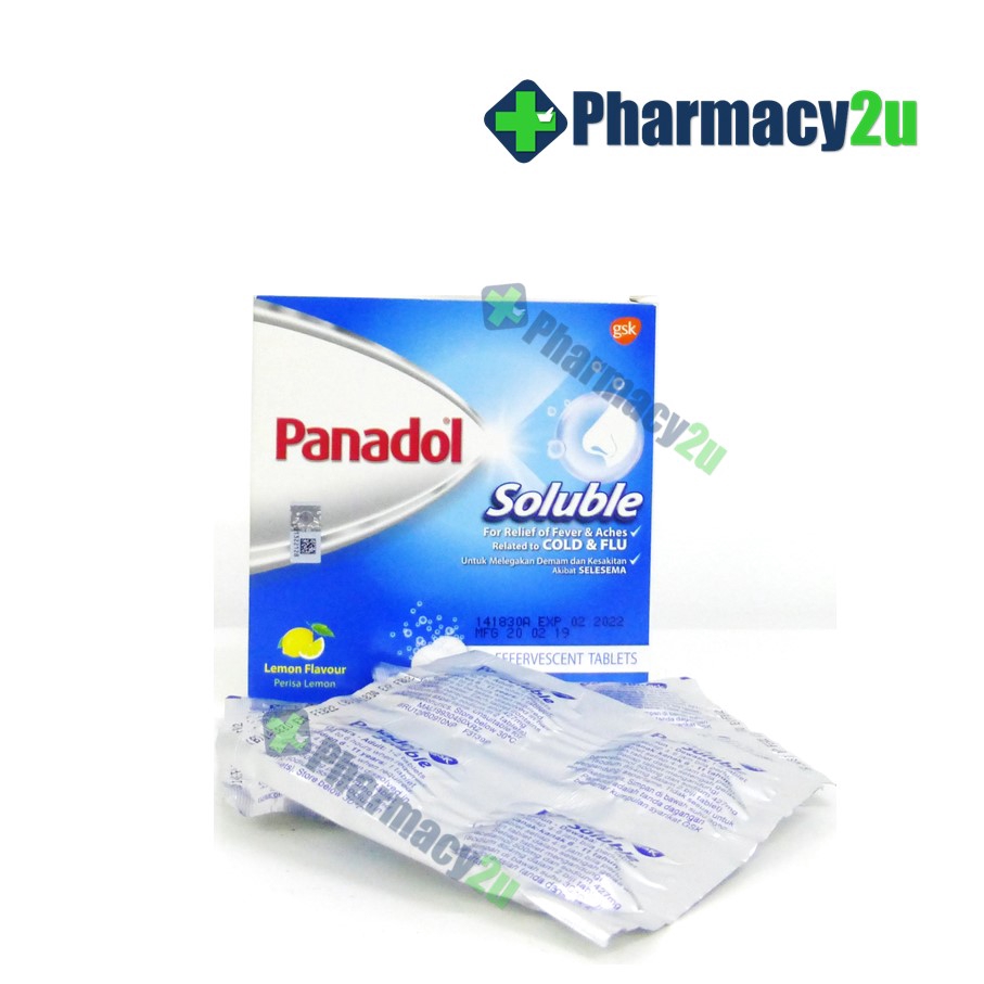 PANADOL SOLUBLE FOR RELIEF OF FEVER & ACHES RELATED TO COLD AND FLU ...