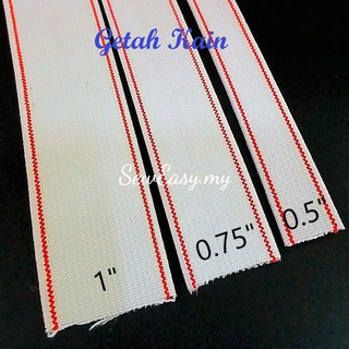 1"/ 0.75" / 0.5" / 1cm Getah Kain Getah Baju Getah Jahit (Jual Meter ...