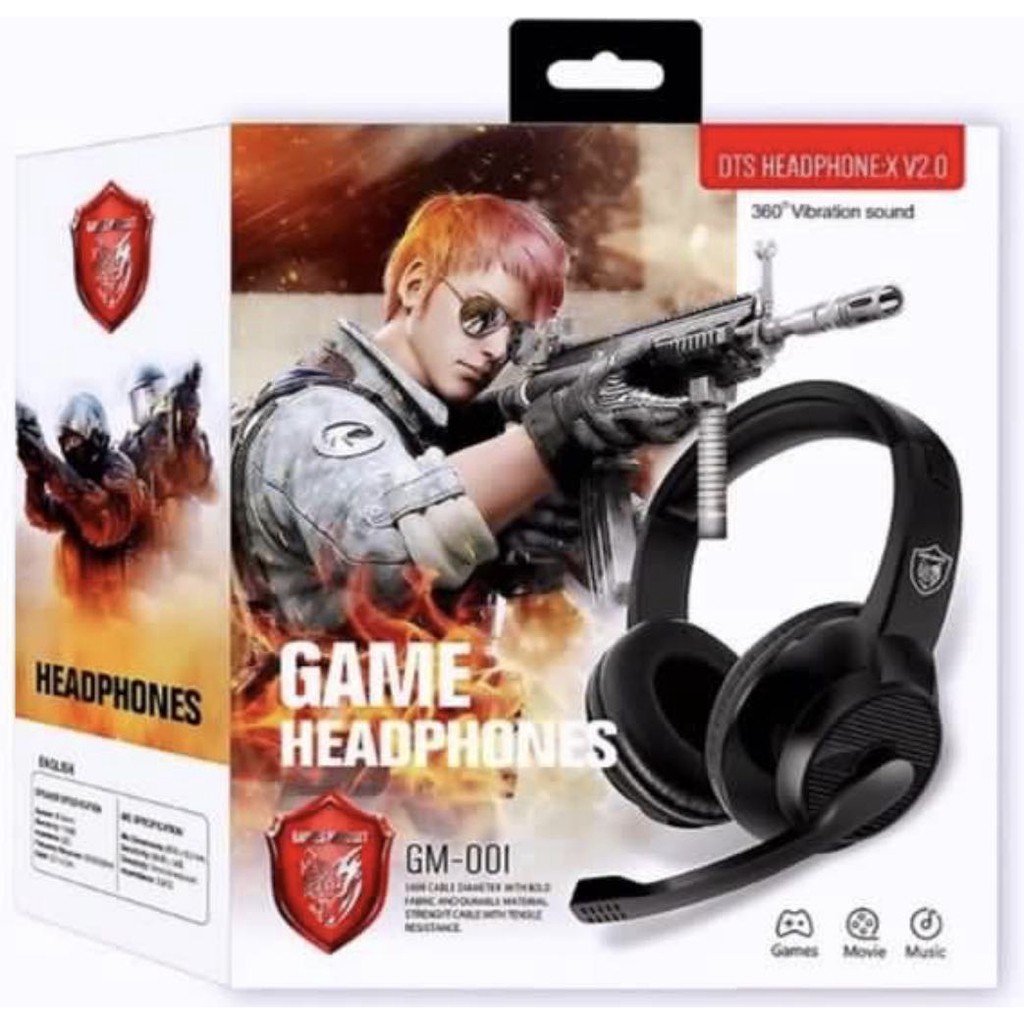 READY STOCK GM-001 AKZ Gaming Headphones With Mic Stereo Game Headset 3 ...