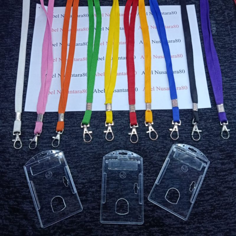 Ev Bes Clear Acrylic ID Card Case Package+1cm Iron Hook Strap | Shopee ...