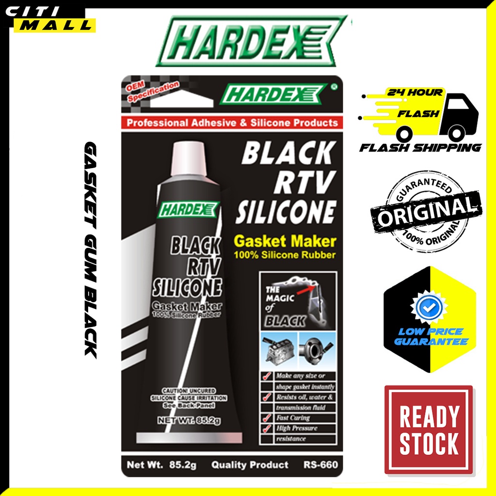 Hardex rs660 Gasket gum Black RTV Silicone 85.2G | Shopee Malaysia