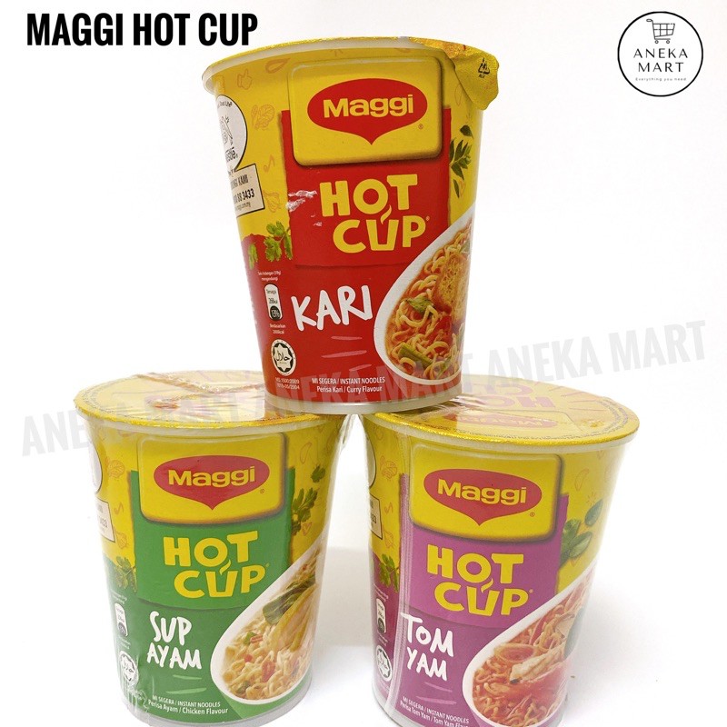 Maggi Hot Cup Cup Noodles Instant Noodle Maggi Mee【Kari/Tomyam/Sup Ayam ...