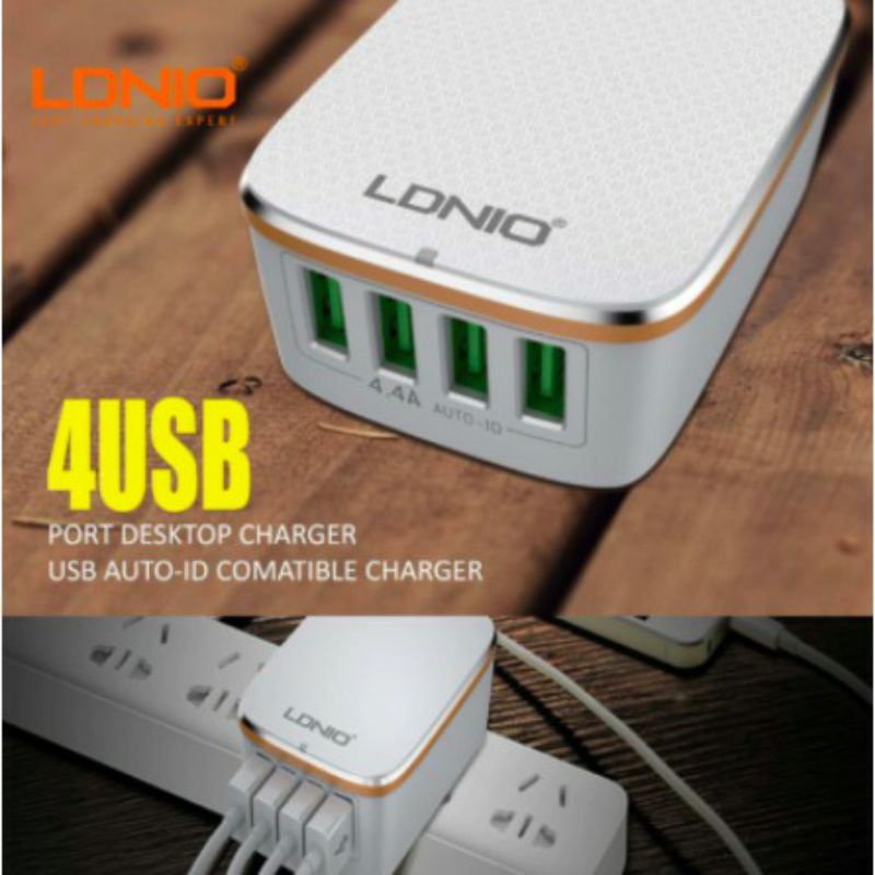 😍 original Ldnio 4usb rapid charge,output 4.4A fast charging 👍 | Shopee ...