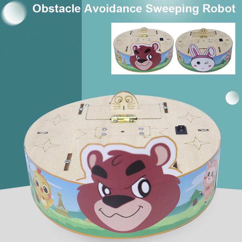 DIY Obstacle Avoidance Sweeping Robot DIY Science Experiment Kit ...