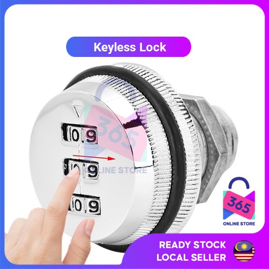 3 digit Keyless Number Password Pin Code Zink Alloy Lock Mailbox ...