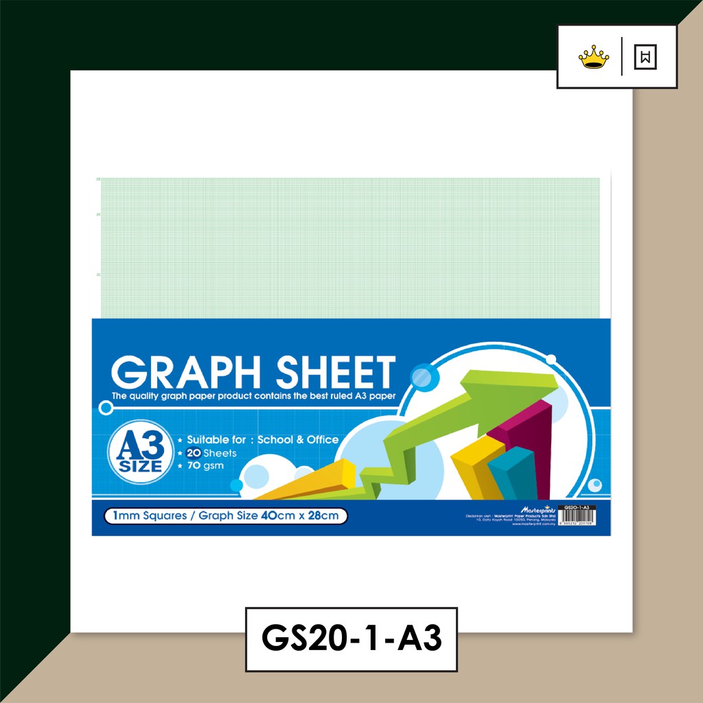 Masterprint A3 Graph Paper - Square (20's/1mm x 1mm) GS20-1-A3 | Shopee ...