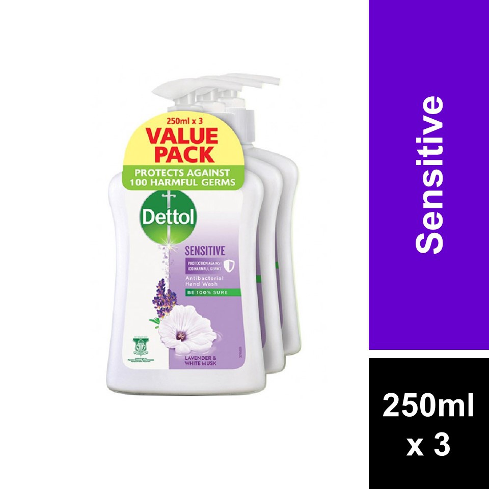 Dettol Hand Wash Sensitive 250ml x 3s | Shopee Malaysia