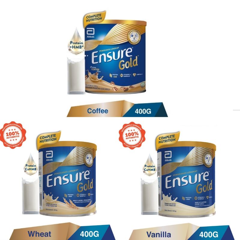 Ensure gold Vanilla / Wheat / Coffee - 400g Tin (Adult Complete Nutrition) | Shopee Malaysia