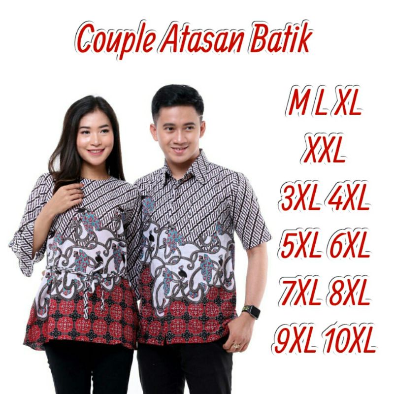KATUN Cja13 batik Tops Men Women hem blouse dress Short Invitation jumbo couple sania maura ...