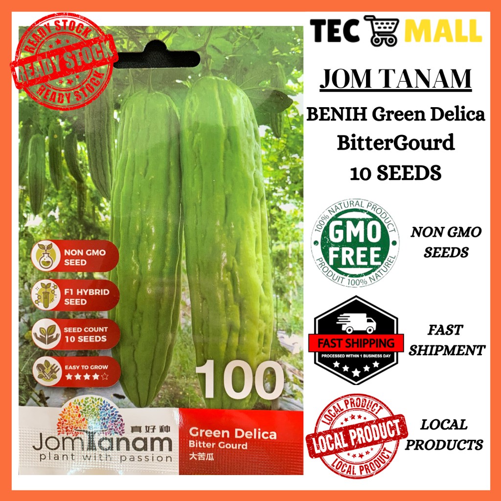 (Ready Stock)Jom Tanam Benih Bitter Gourd Green Delica ( 大苦瓜) / Benih ...