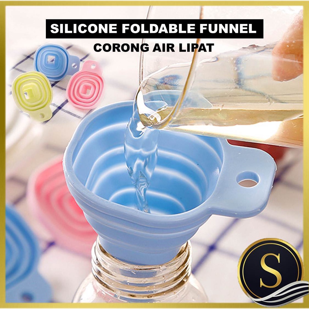 Silicone Foldable Funnel Mini Small Size Telescopic Hopper Kitchen Oil ...