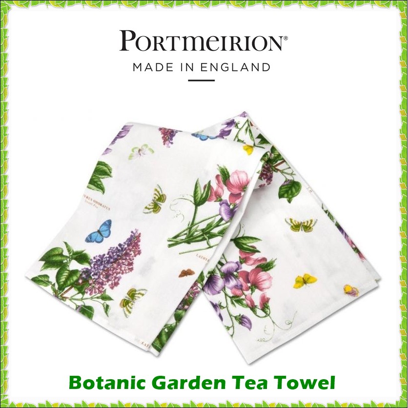 🔥PORTMEIRION🔥 Botanic Garden Cotton Tea Towel - Normal Motif [ READY ...