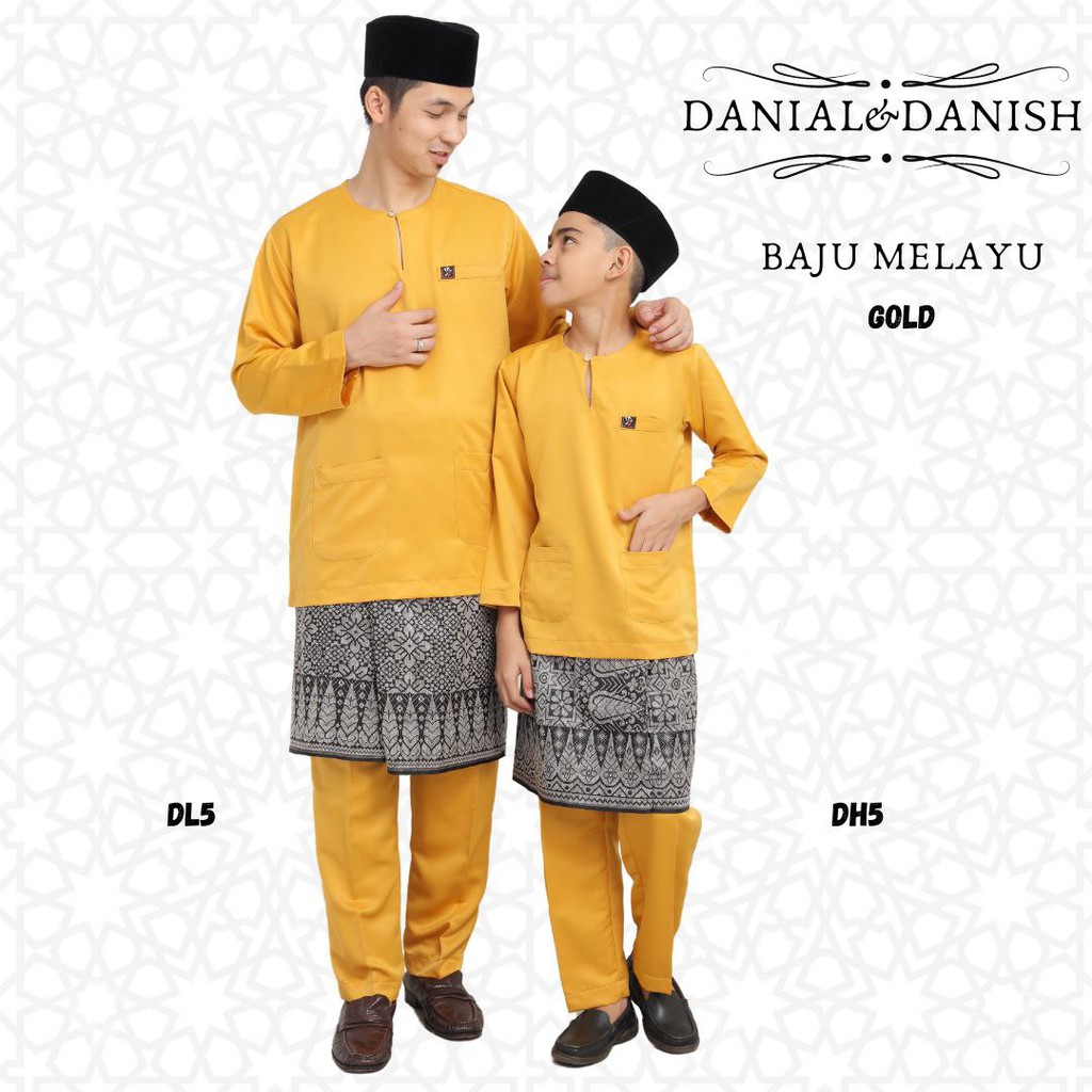 BAJU MELAYU DANIAL LELAKI DEWASA BAPA AYAH BAJU DANISH ANAK KANAK-KANAK BUDAK LELAKI SEDONDON ...