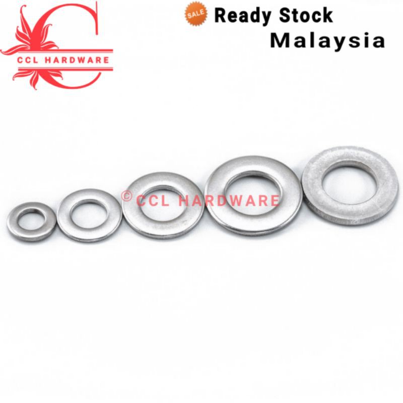 Thin SS Flat Washer M3 M4 M5 M6 M8 M10 M12 M14 M16 Stainless Steel Washers Plain Washer Gaskets ...