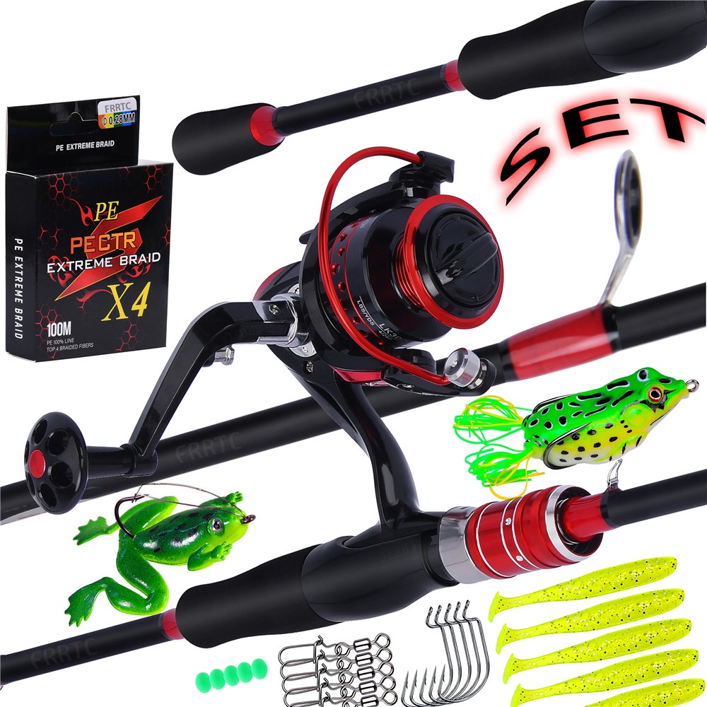 FRRTC Spinning Fishing Rod Reels Left/Right Hand 2 Section Carbon ...