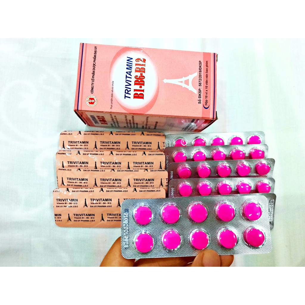 Trivitamin - vitamin 3B B1-B6-B12 Dai Uy (Box of 10 blisters x 10 ...