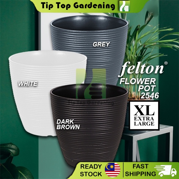 EXTRA LARGE FELTON ROUND FLOWER POT 2546 DIAMETER 47 CM PLASTIC FLOWER ...